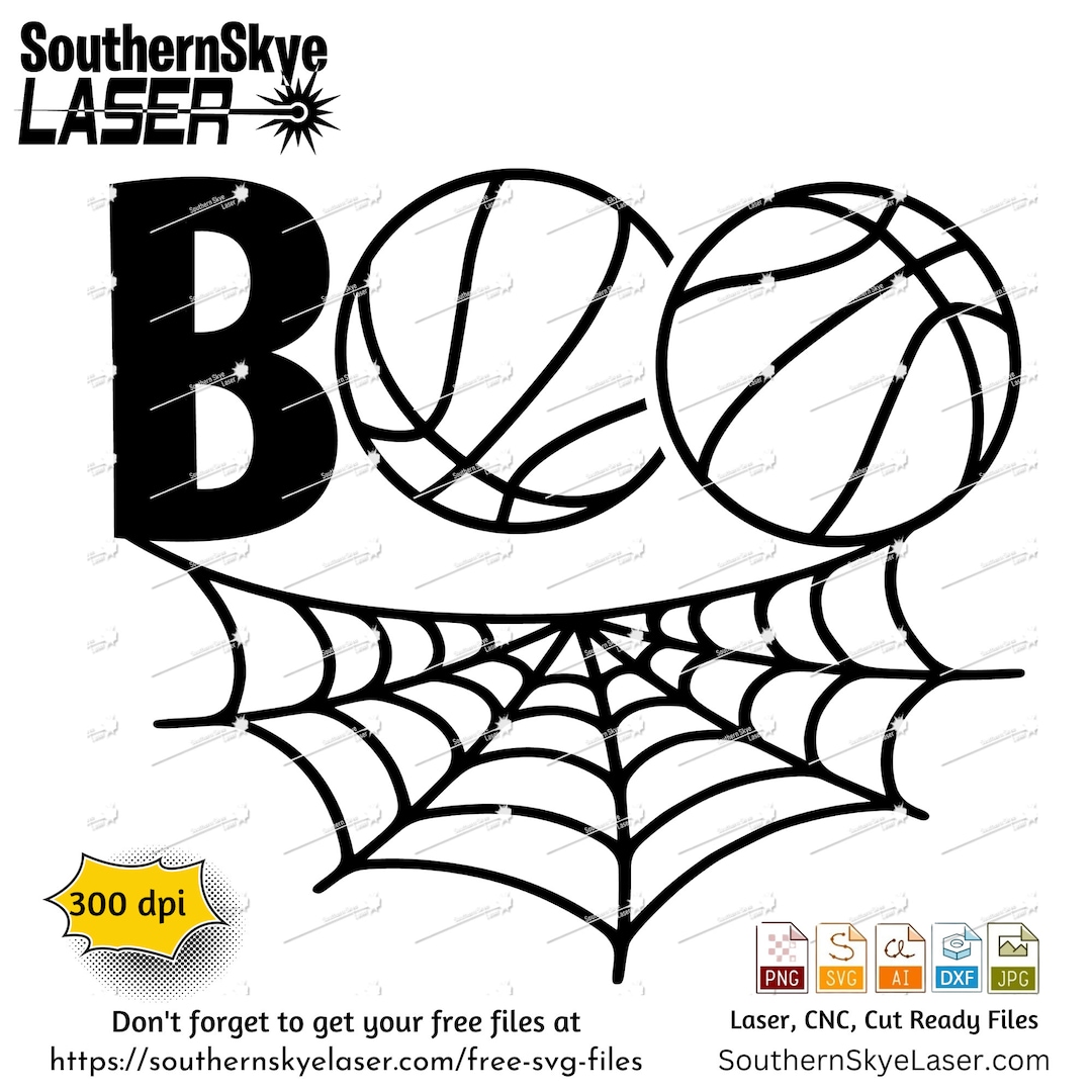 Basketball BOO Svg Png Jpg Ai Dxf File, Silhouette Cricut Cut File - Etsy