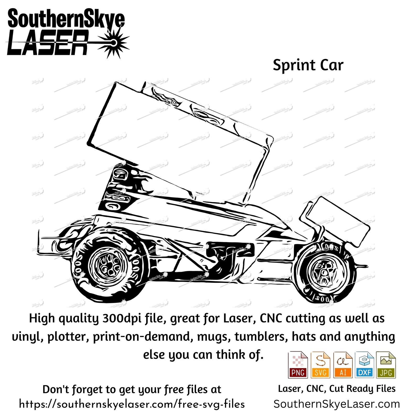 Sprint Car Svg Png Jpg Ai Dxf File - Etsy