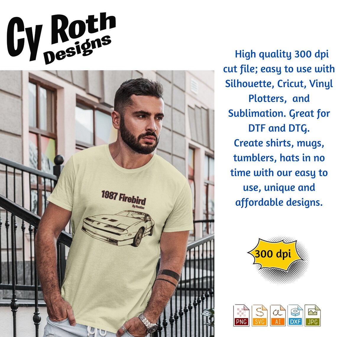 1987 Pontiac Firebird Svg Png Jpg Ai Dxf File, Classic Car Svg - Etsy