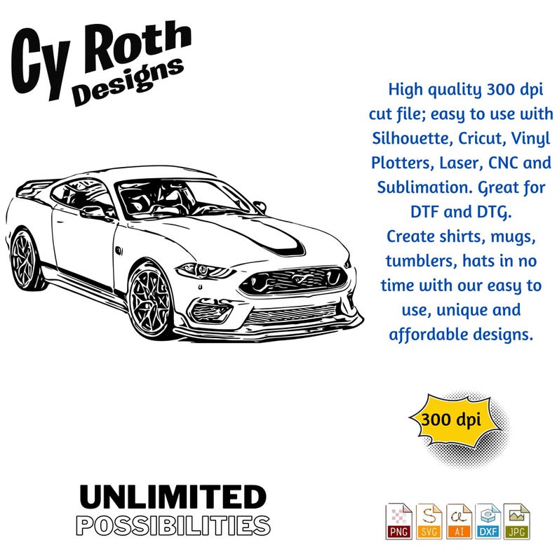 2021 Ford Mustang Svg Png Jpg Ai Dxf File - Etsy