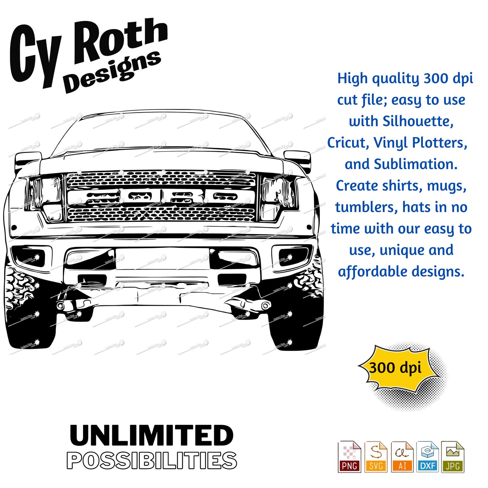 2009 Ford Raptor Svg Png Jpg Ai Dxf File, Classic Truck Svg - Etsy