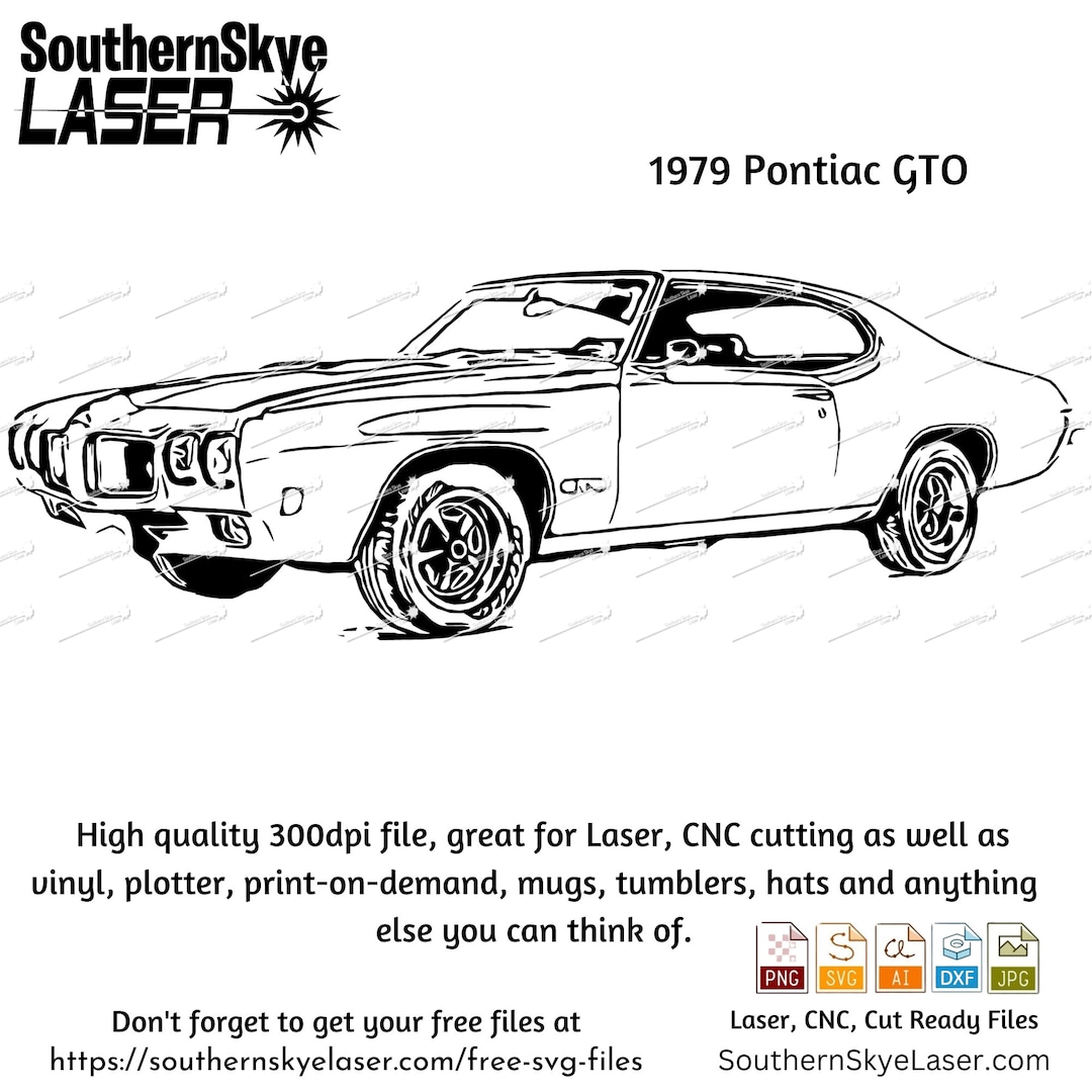 1979 Pontiac GTO Svg Png Jpg Ai Dxf File - Etsy