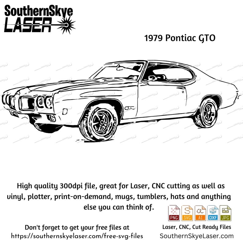 1979 Pontiac GTO Svg Png Jpg Ai Dxf File - Etsy