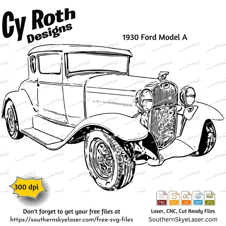 1930 Ford Model A Svg Png Jpg Ai Dxf File - Etsy