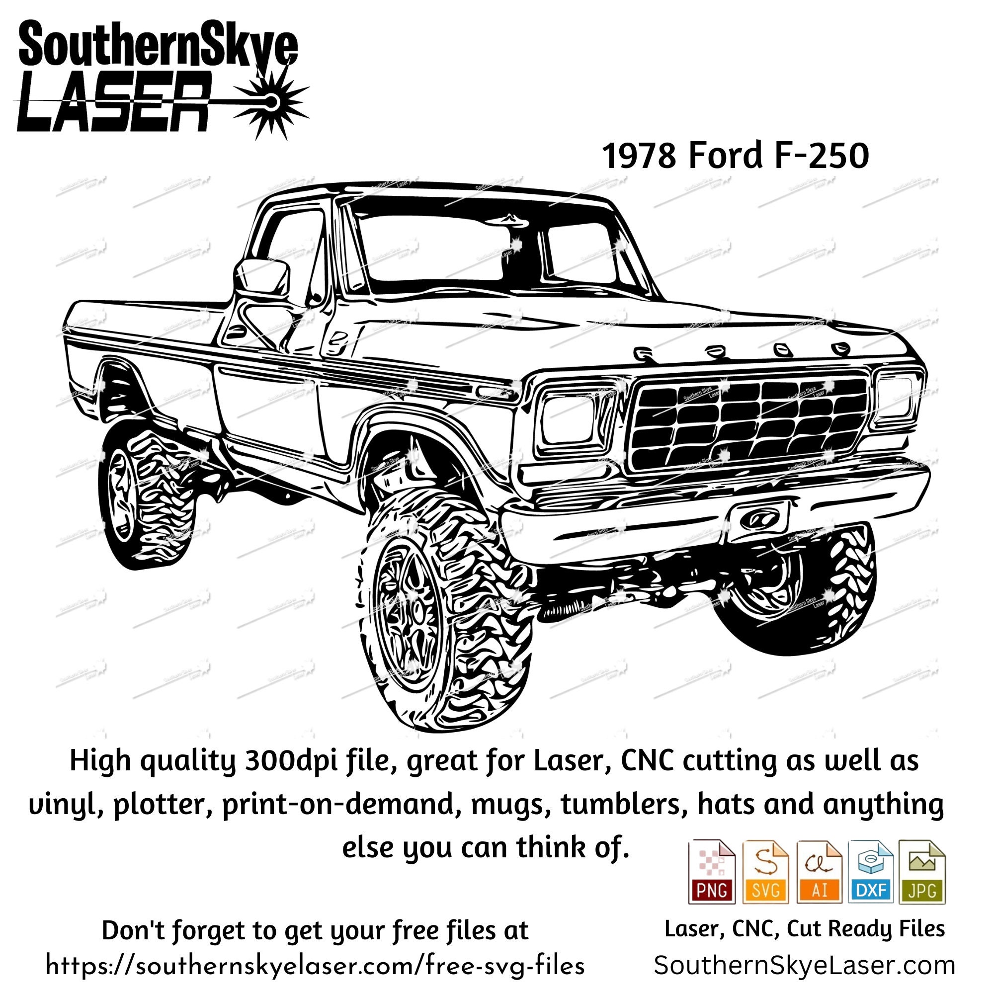 1978 Ford F-250 Svg Png Cut File - Etsy