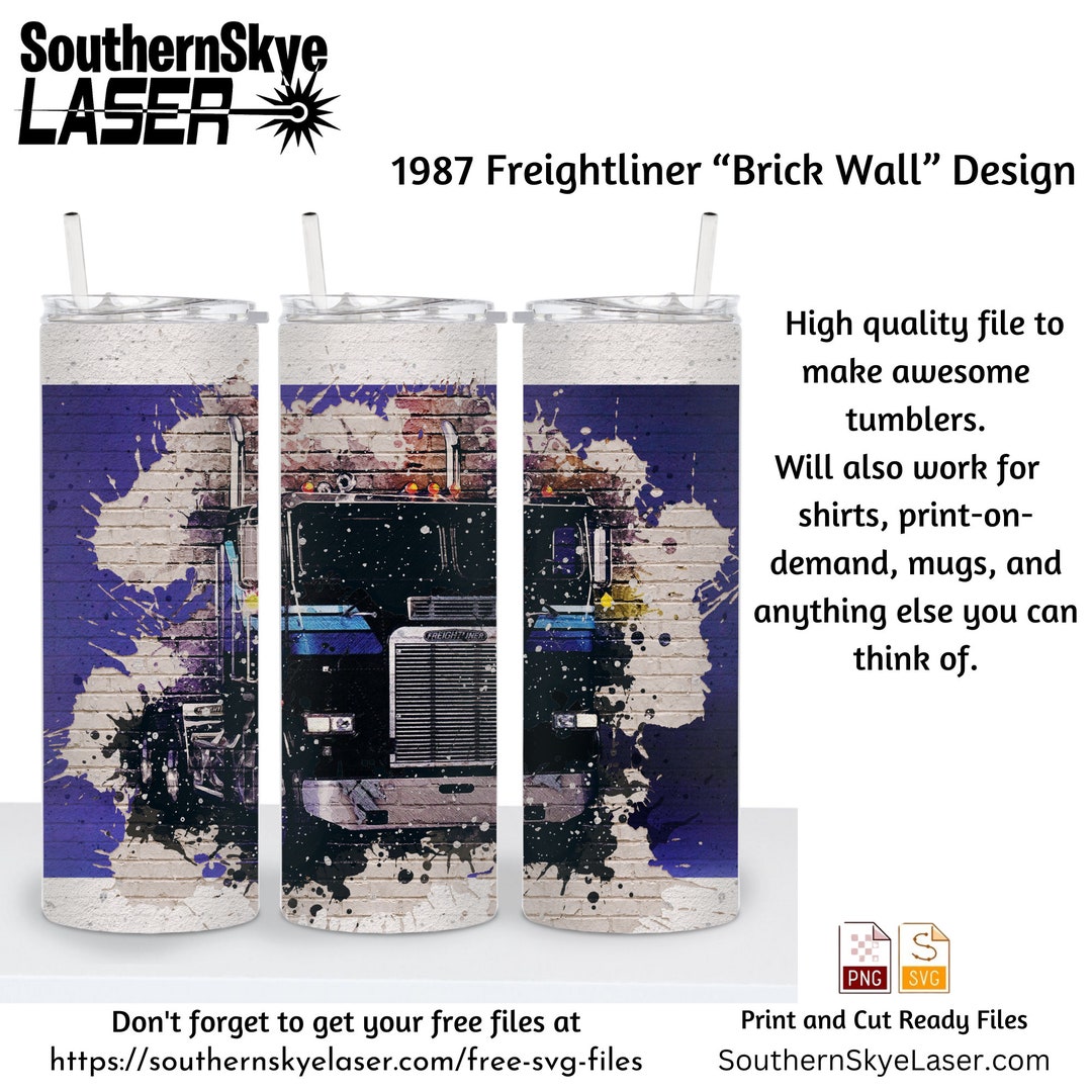 1987 Freightliner Sublimation Tumbler Wrap - Etsy