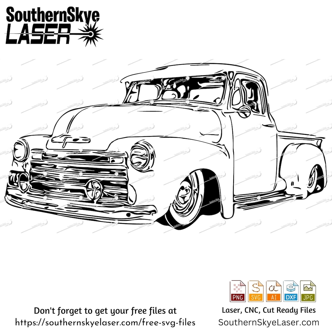 1953 Chevy Low Rider Truck Svg Png Cut File - Etsy