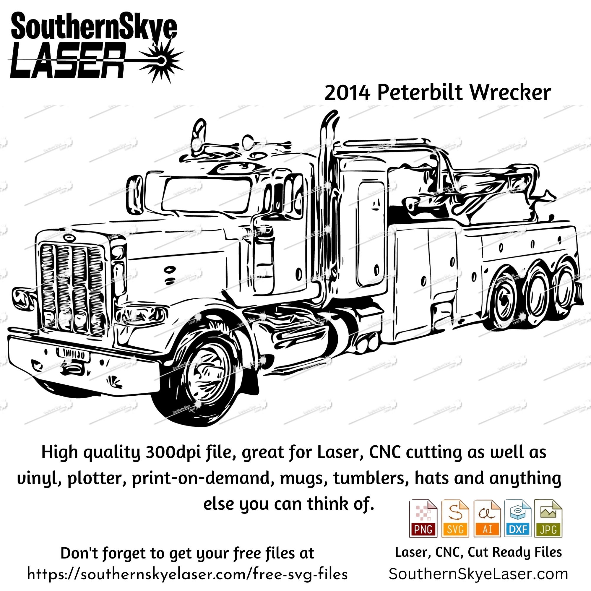 2014 Peterbilt Wrecker Svg Png Jpg Ai Dxf File - Etsy