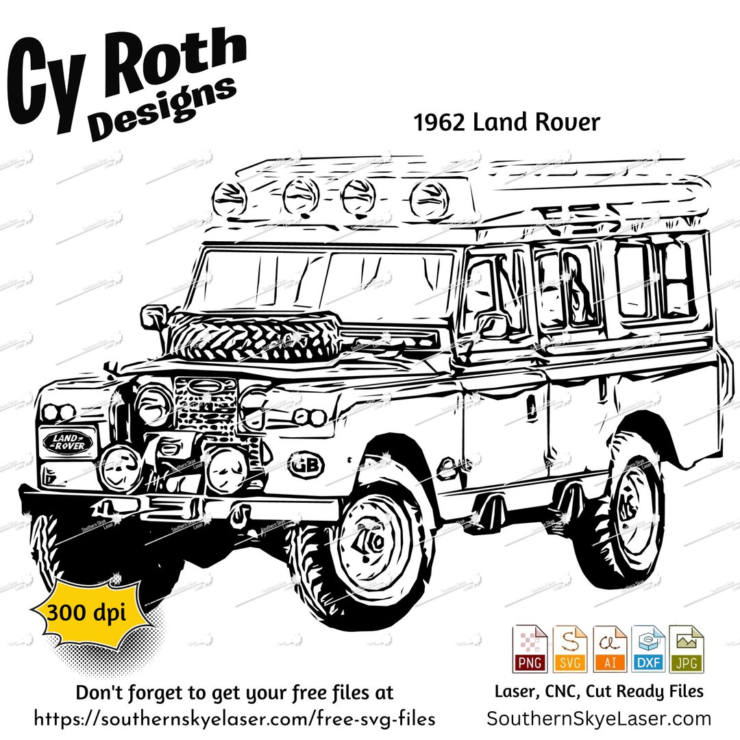 1962 Land Rover Svg Png Jpg Ai Dxf File, Safari Svg - Etsy