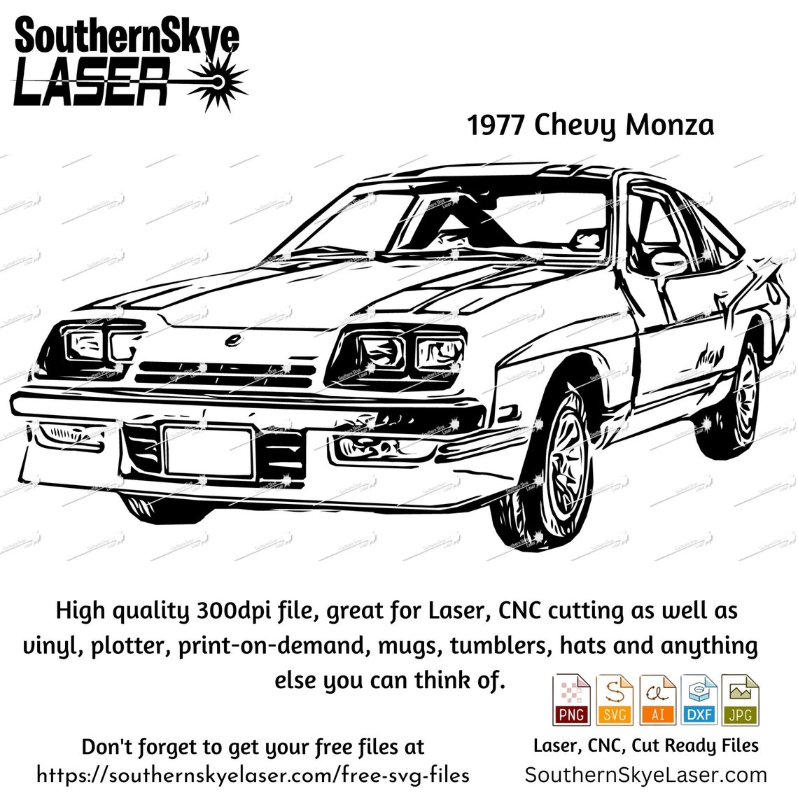 1977 Chevy Monza Svg Png Jpg Ai Dxf File - Etsy