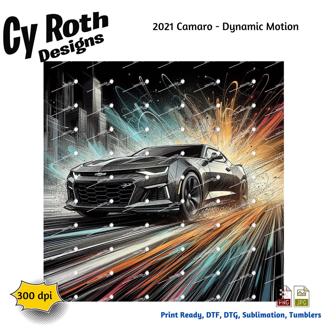 2021 Camaro Printable Wall Art Sublimation DTF DTG Print File and BONUS ...
