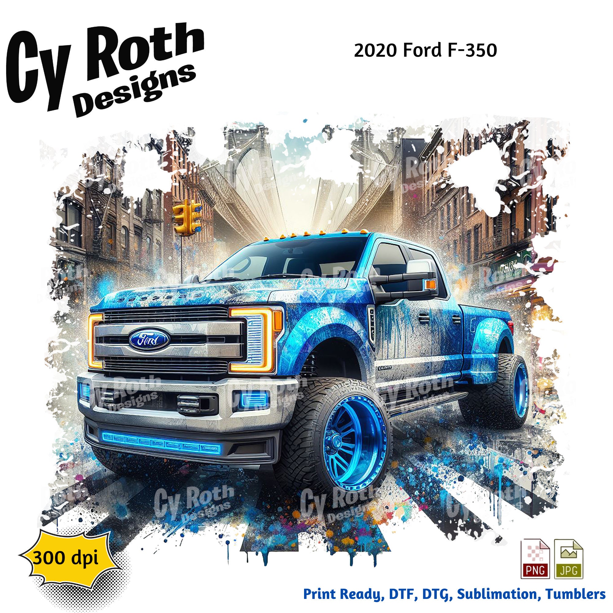 2020 Ford F-350 Sublimation Dtf DTG Print File and BONUS Tumbler File ...