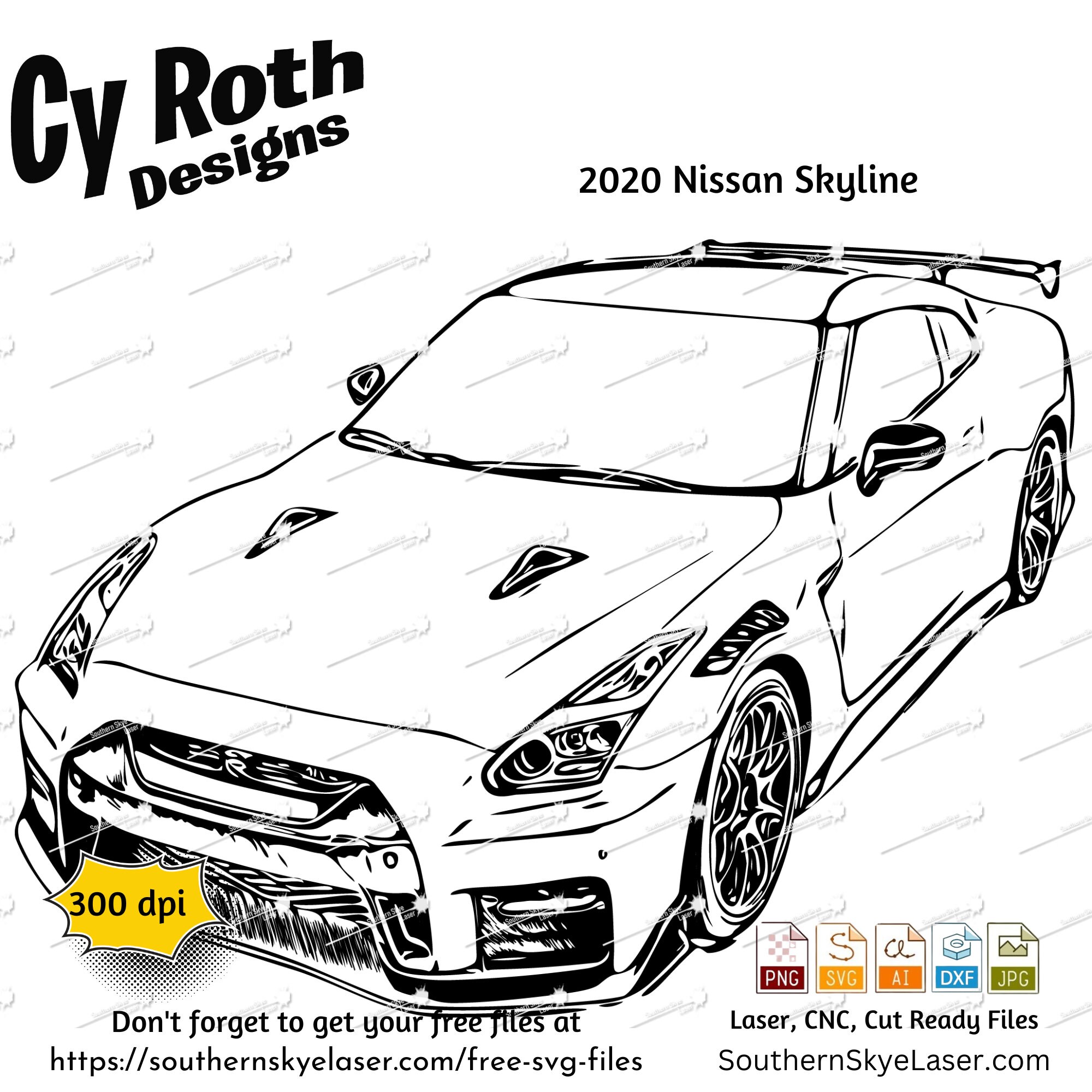 2020 Nissan Skyline Svg Png Jpg Ai Dxf File - Etsy