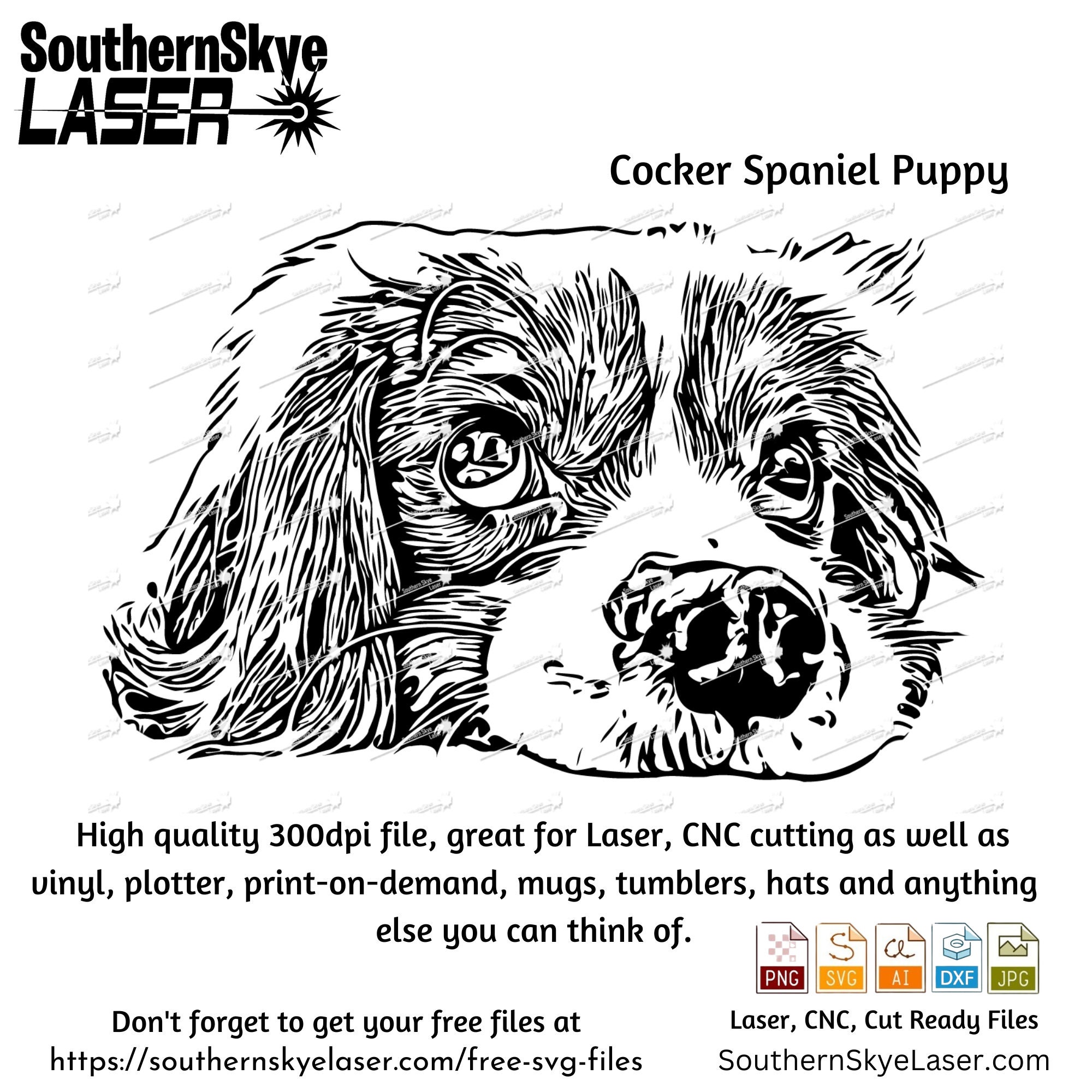 Cocker Spaniel Svg Png Jpg Ai Dxf File - Etsy
