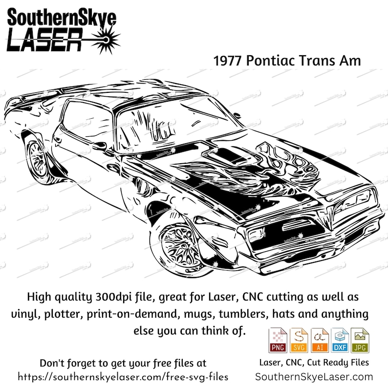 1977 Pontiac Trans Am Svg Png Jpg Ai Dxf File - Etsy