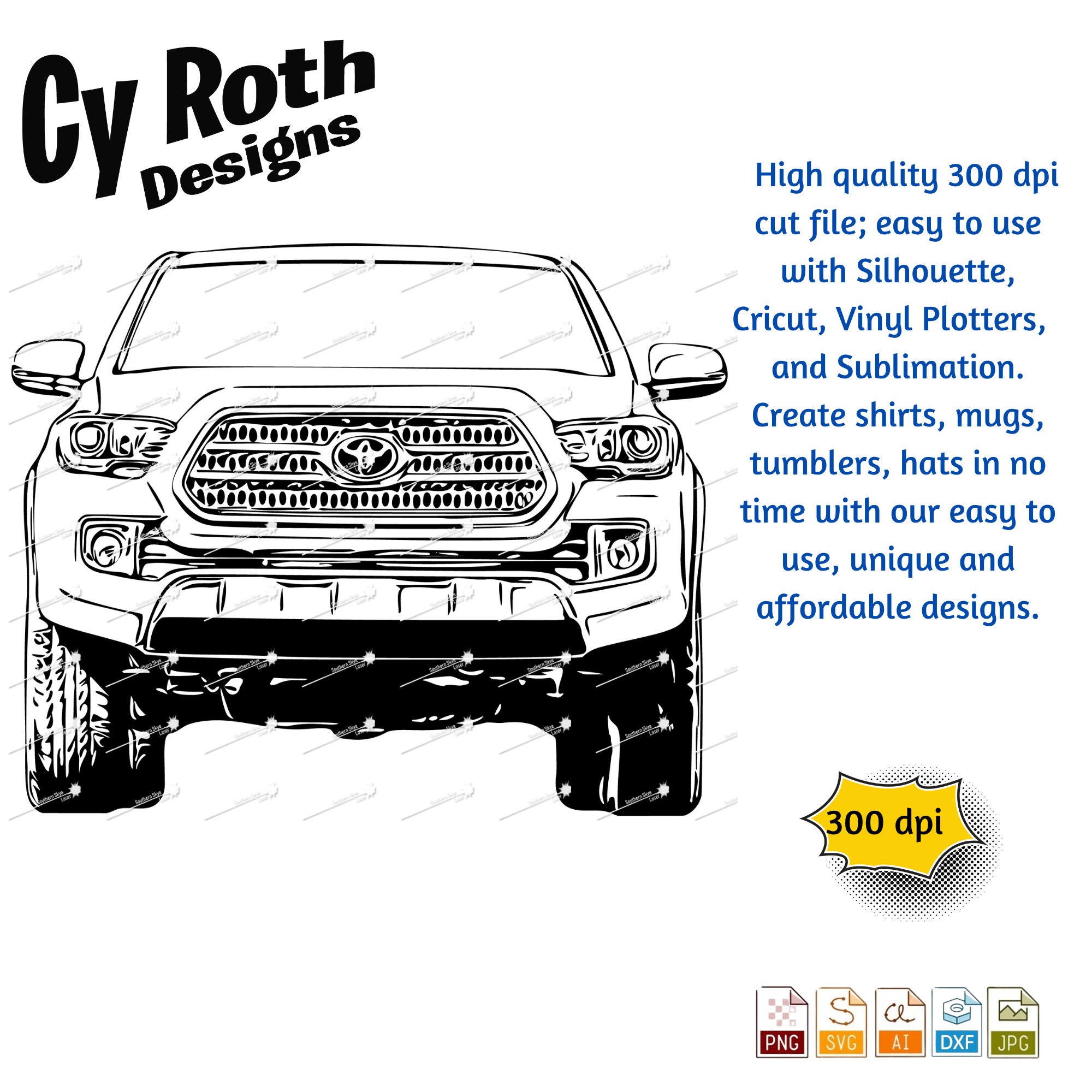 2016 Toyota Tacoma Svg Png Jpg Ai Dxf File - Etsy