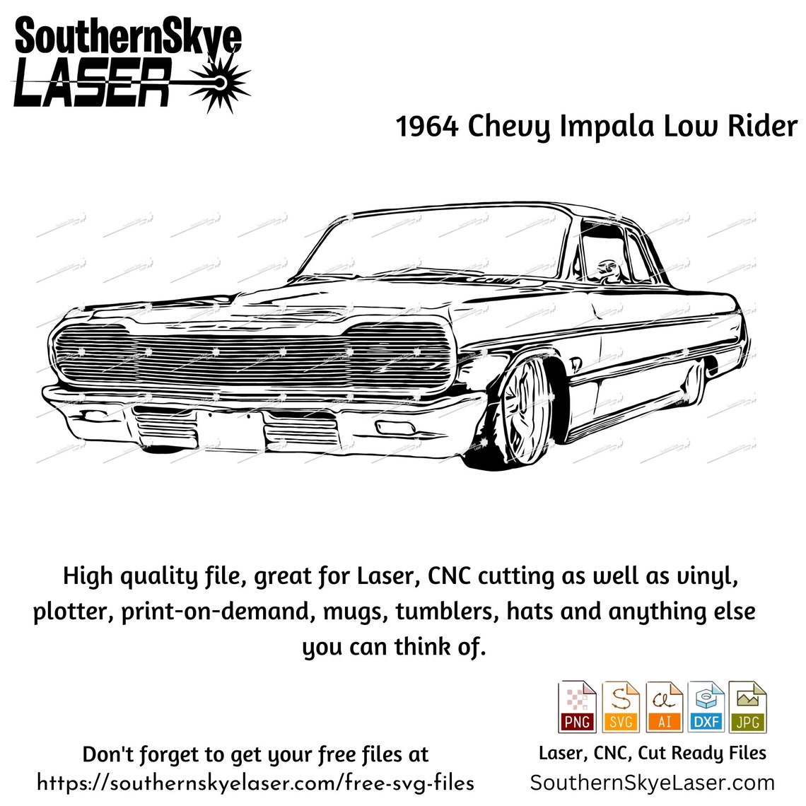1964 Chevy Impala Lowrider Svg Png Cut File - Etsy