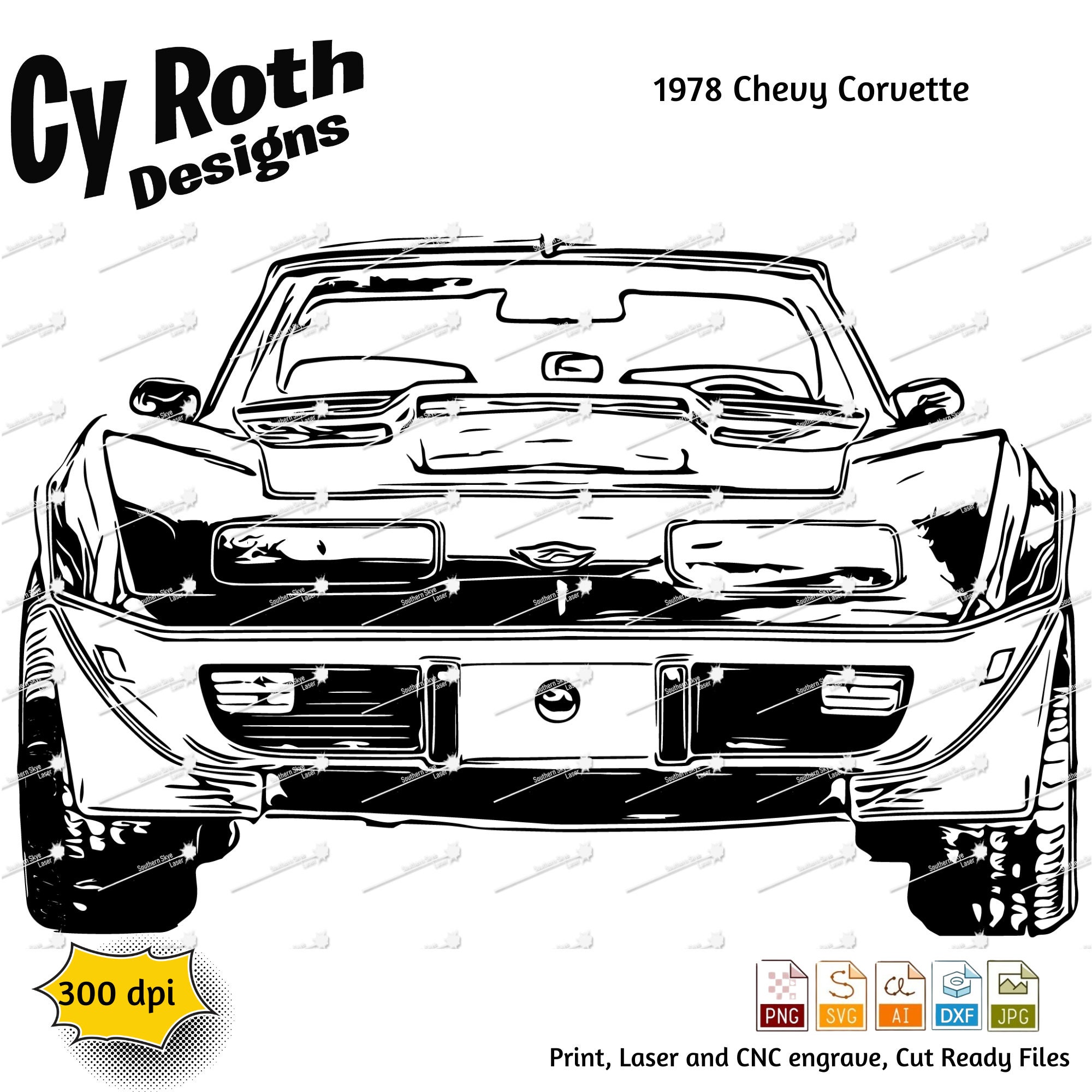 1978 Chevy Corvette Svg Png Jpg Ai Dxf File, Classic Car Svg - Etsy