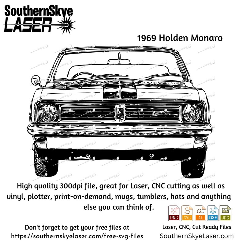 1969 Holden Monaro Svg Png Jpg Ai Dxf File - Etsy