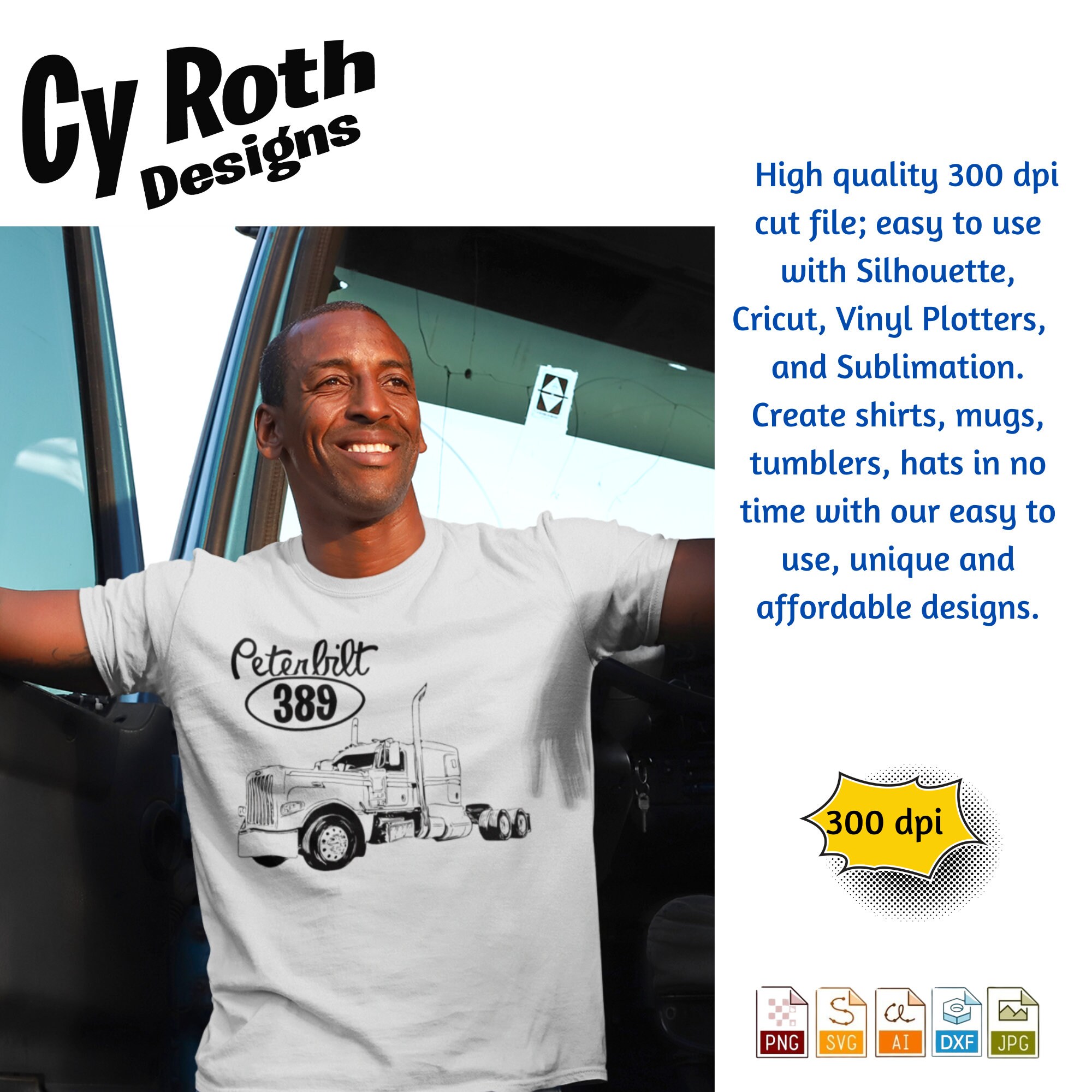 2019 Peterbilt 389 Svg Png Jpg Ai Dxf File. (downloadable File) - Etsy