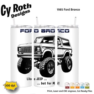 Ford Bronco SVG File: Laser Engraving, Sublimation Design (digital ...