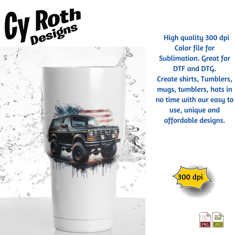 Ford Bronco Sublimation Design: Tumbler, Shirt, Wall Art (PNG JPG) - Etsy