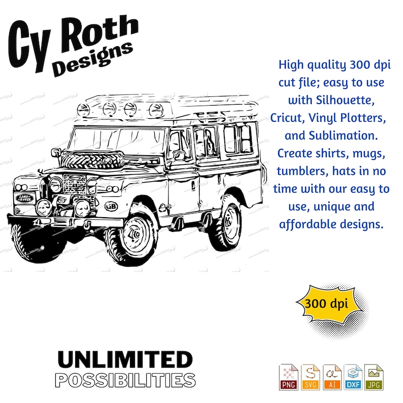 1962 Land Rover Svg Png Jpg Ai Dxf File Safari Svg - Etsy