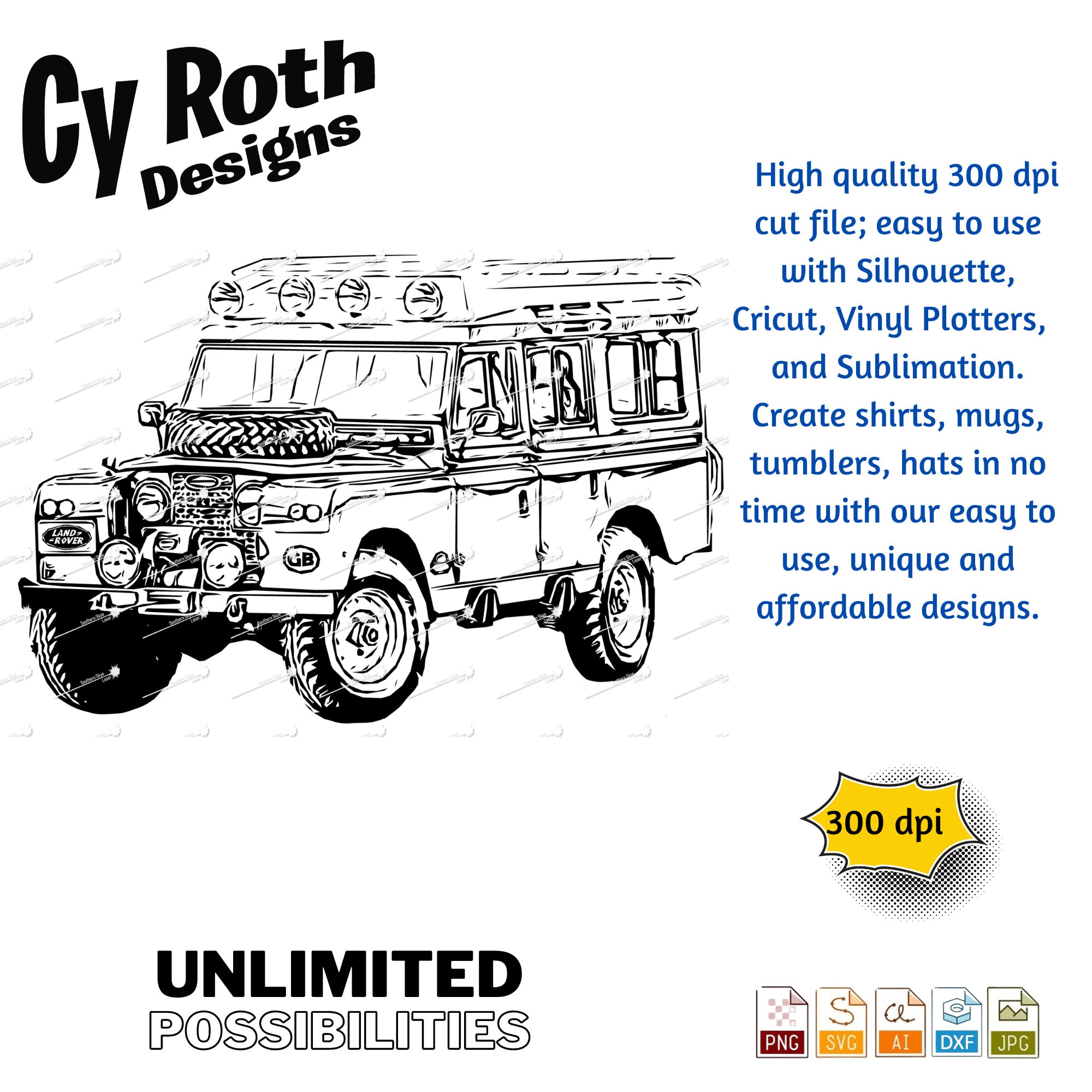 1962 Land Rover Svg Png Jpg Ai Dxf File, Safari Svg - Etsy