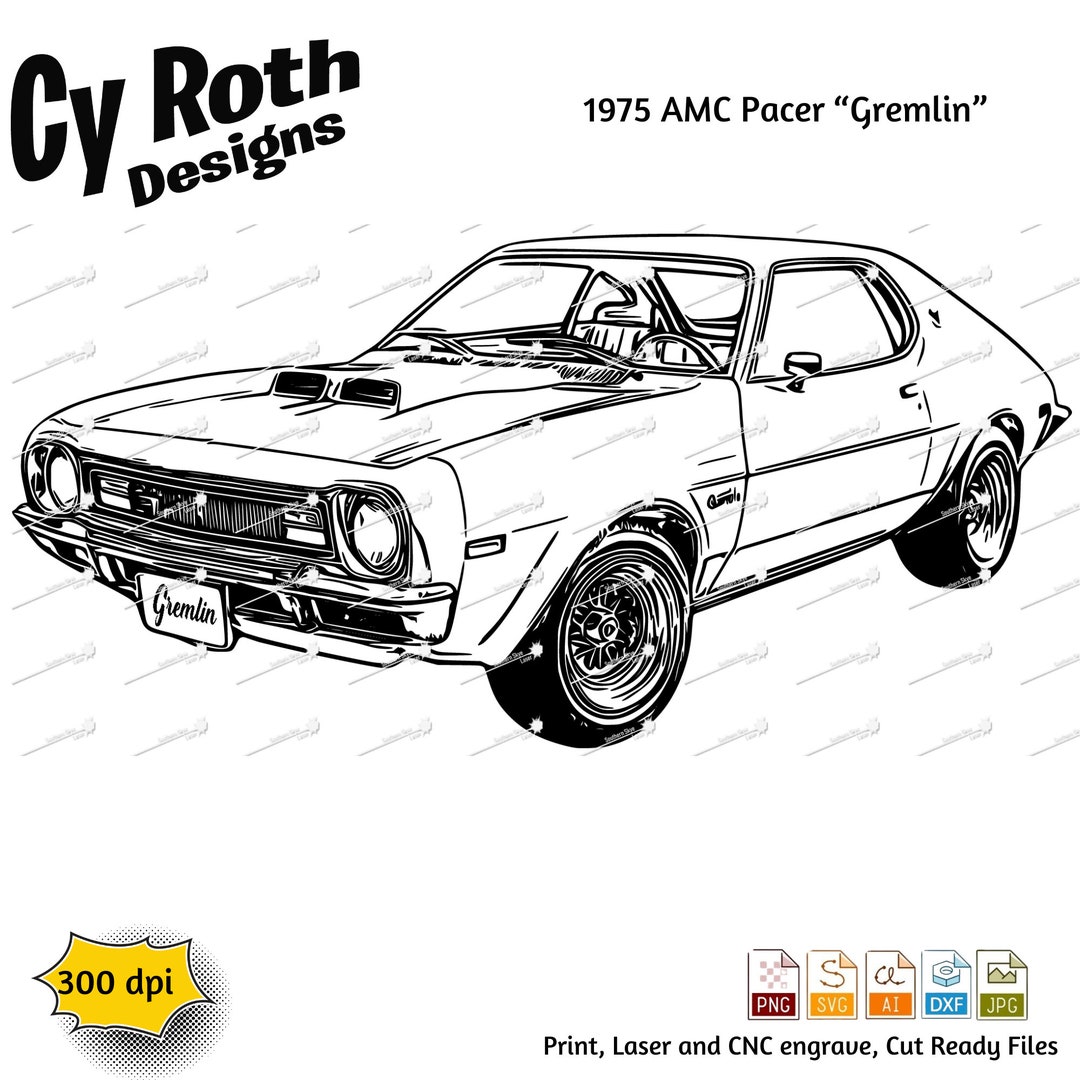 1975 AMC Pacer Gremlin SVG: Classic Car Cut Files (digital) - Etsy