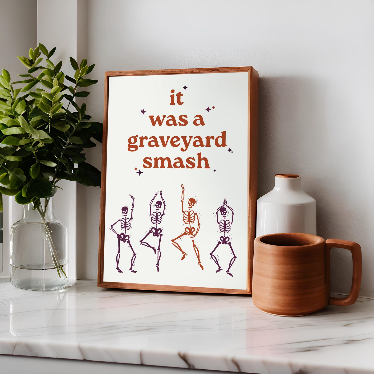 Monster Mash Print, It Was a Graveyard Smash Poster, October Print ...