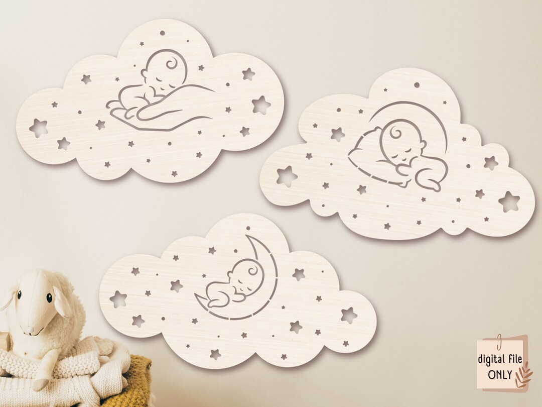 Laser Cut Baby Sign Bundle, Customizable Nursery Decors, Perfect for ...