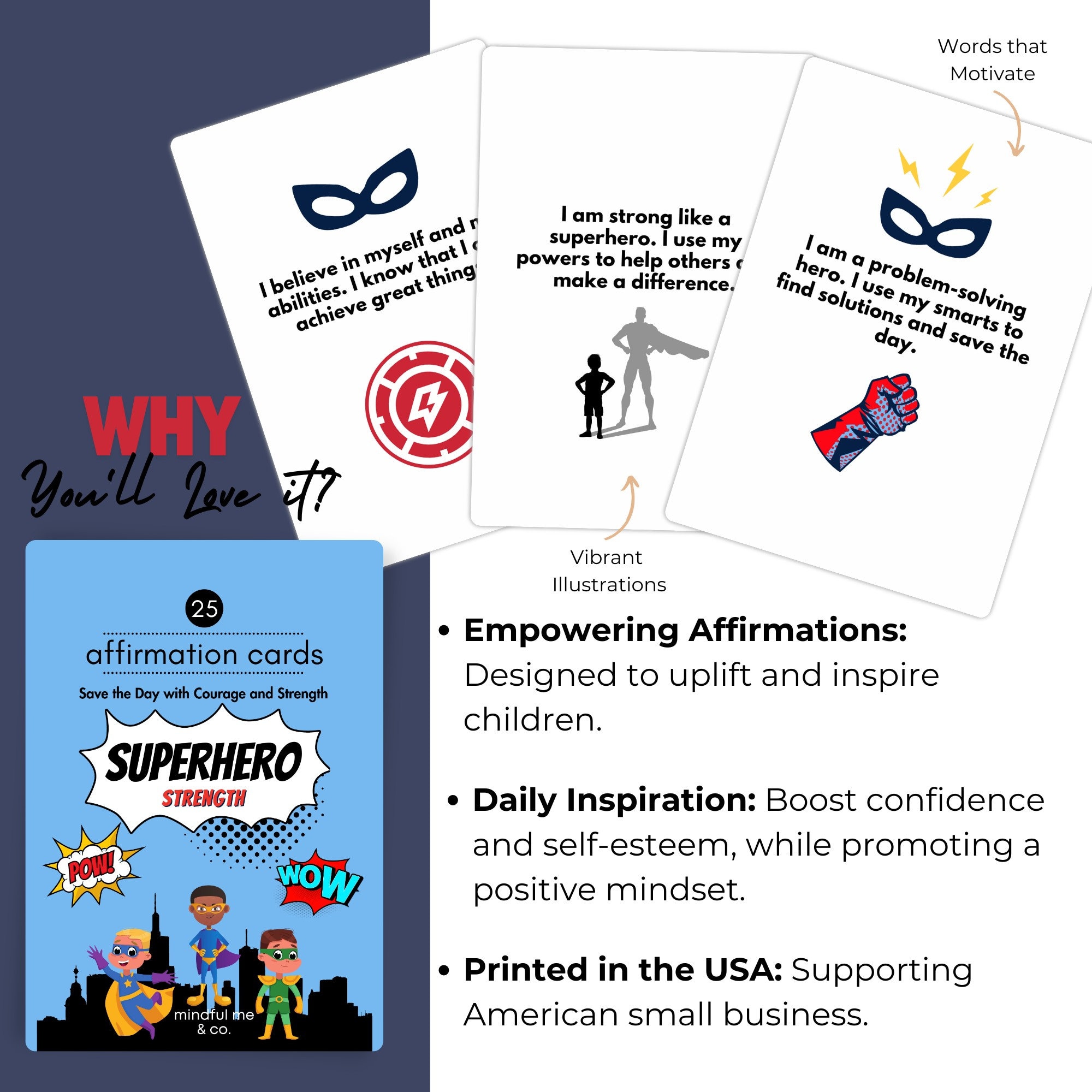 Superhero Affirmation Cards for Kids | Positive Affirmations for ...