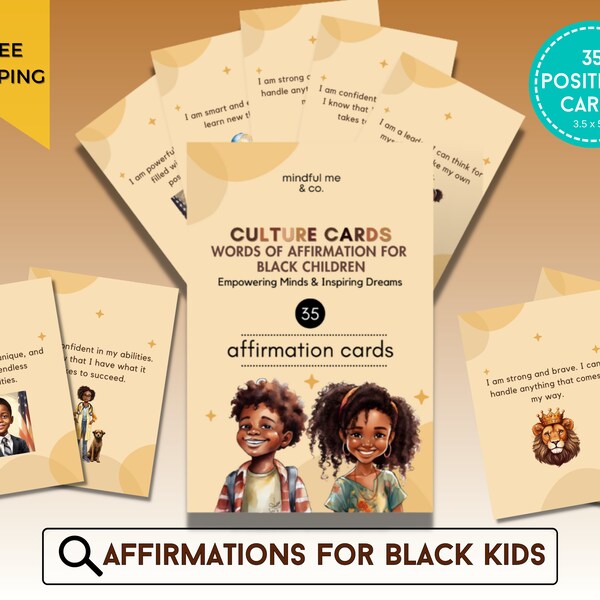 Black Confidence Affirmation Cards - Etsy