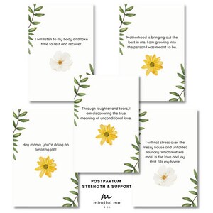 New Mom Affirmation Cards | Postpartum Self Care | Confidence | Gentle ...