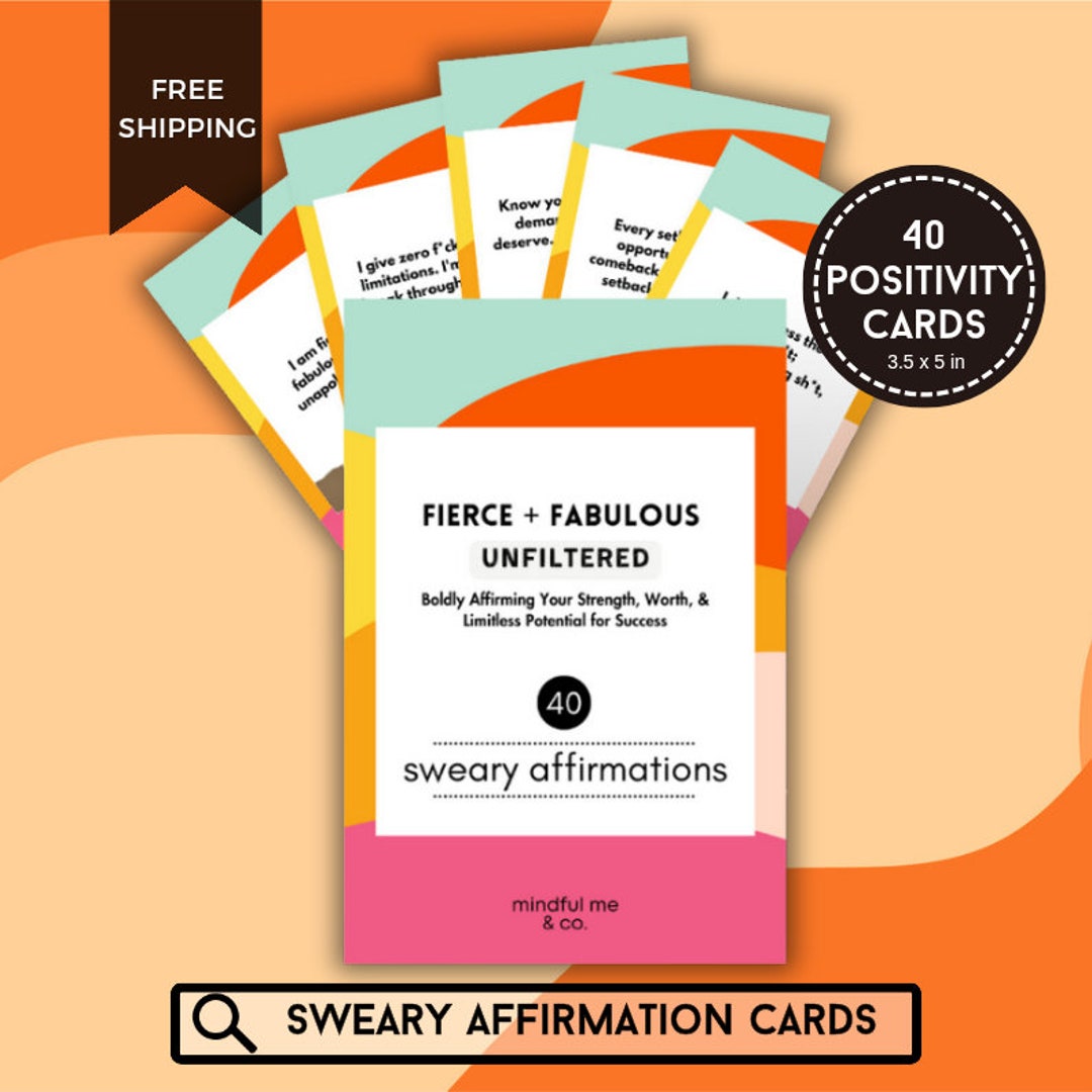 Sweary Affirmation Cards for Women | Positive Quotes | Women ...