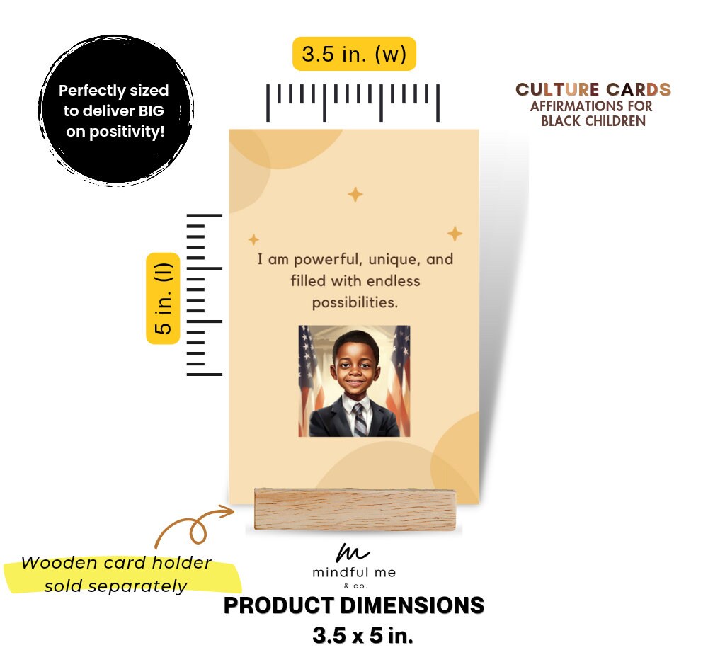 Kids Affirmation Cards for Black Children, Inspirational Quotes to ...