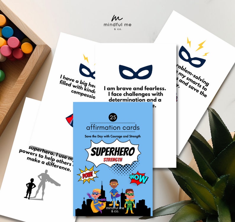Superhero Affirmation Cards for Kids | Positive Affirmations for ...