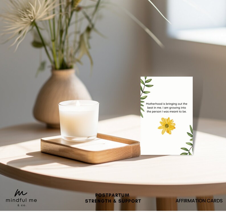 New Mom Affirmation Cards | Postpartum Self Care | Confidence | Gentle ...