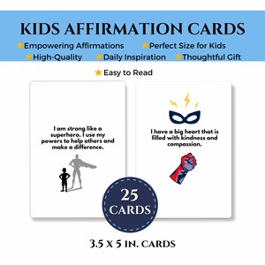 Superhero Affirmation Cards for Kids | Positive Affirmations for ...