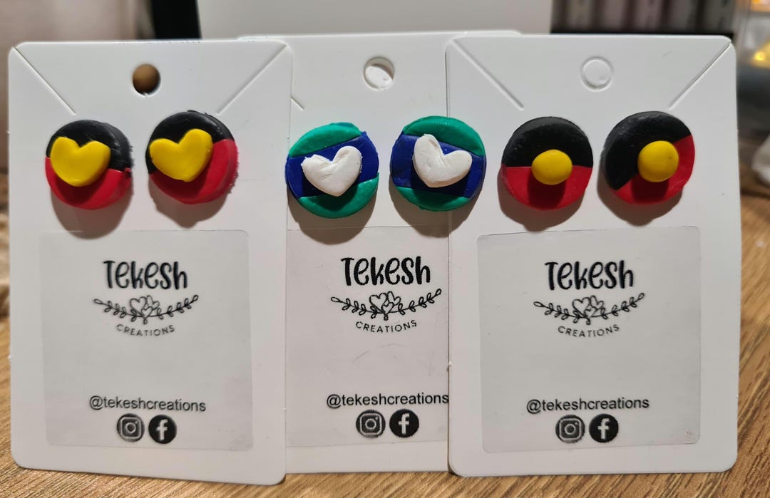 Aboriginal / Torres Strait Islander Flag Studs - Etsy