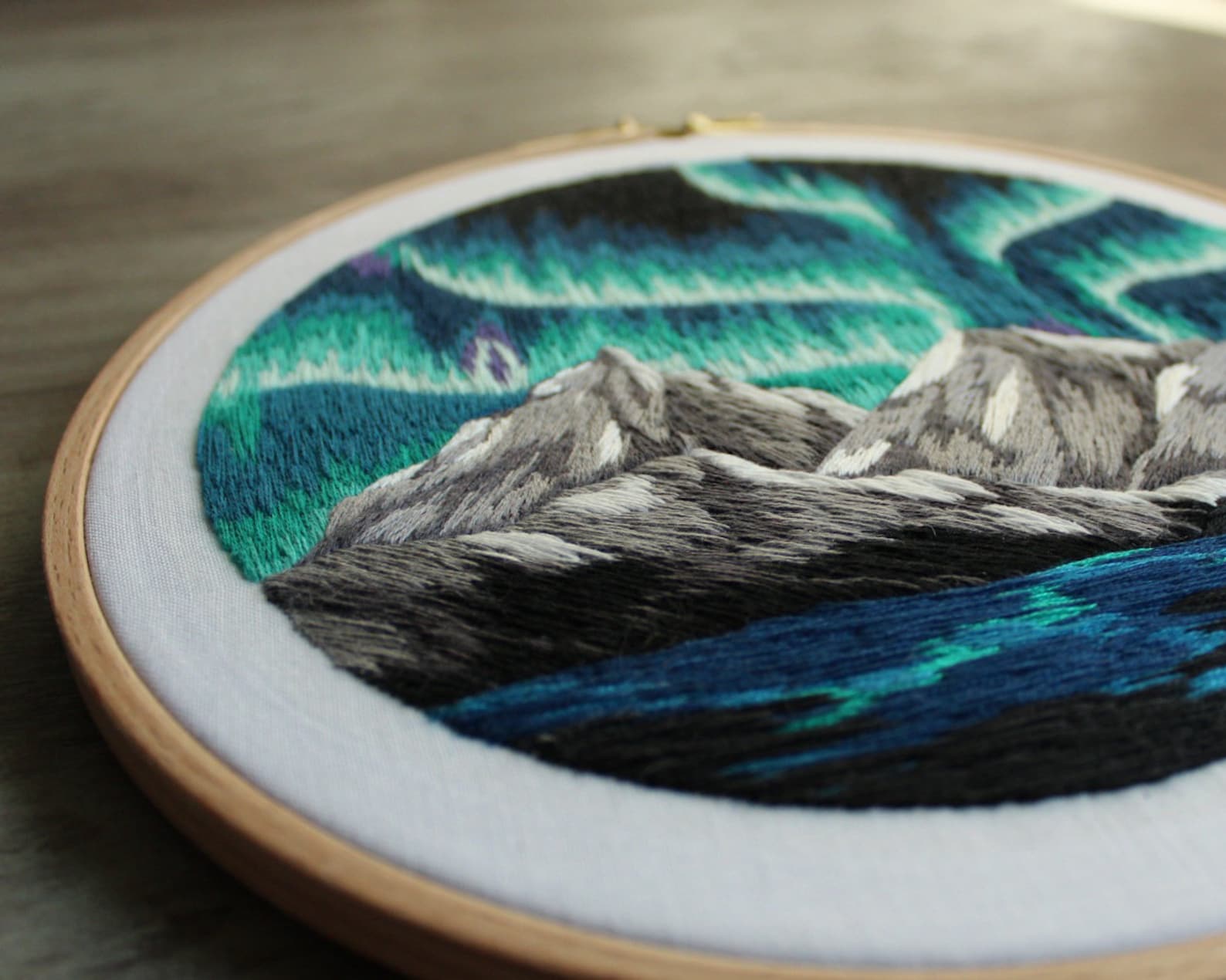 Aurora Borealis Embroidery Pattern, Instant Download DIY Craft ...