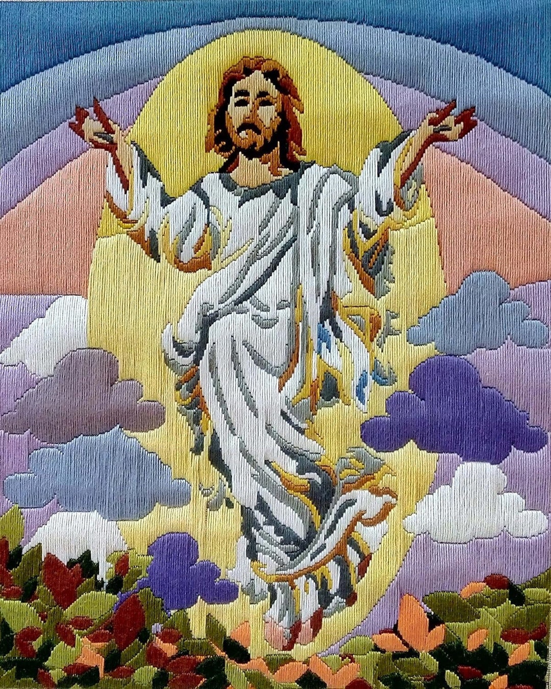 Anchor Stitch Kit - "resurrection OF Jesus" Long Stitch Hand Embroidery ...