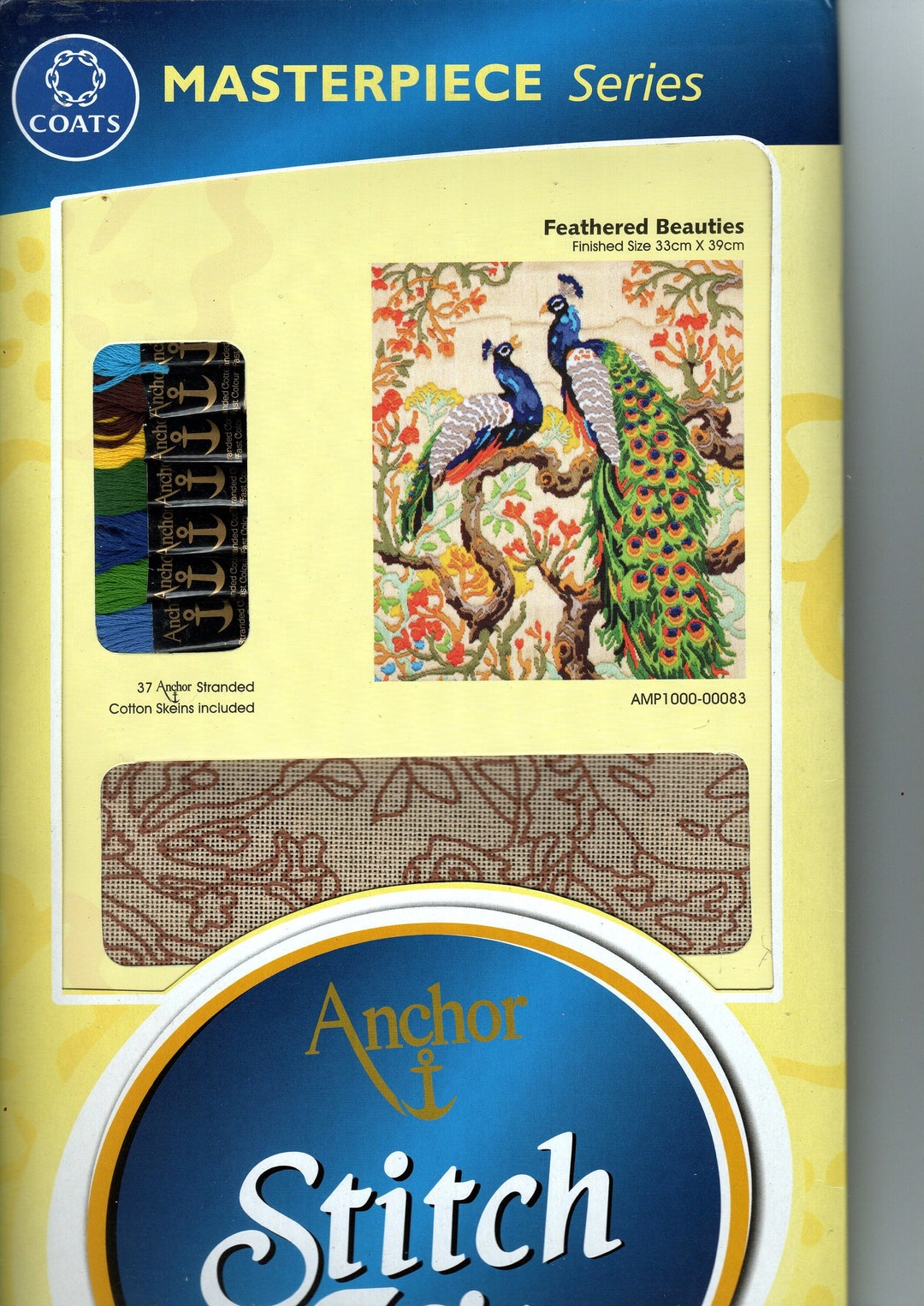 Anchor Stitch Kit feather Beauties Long Stitch Hand Embroidery DIY Kit ...