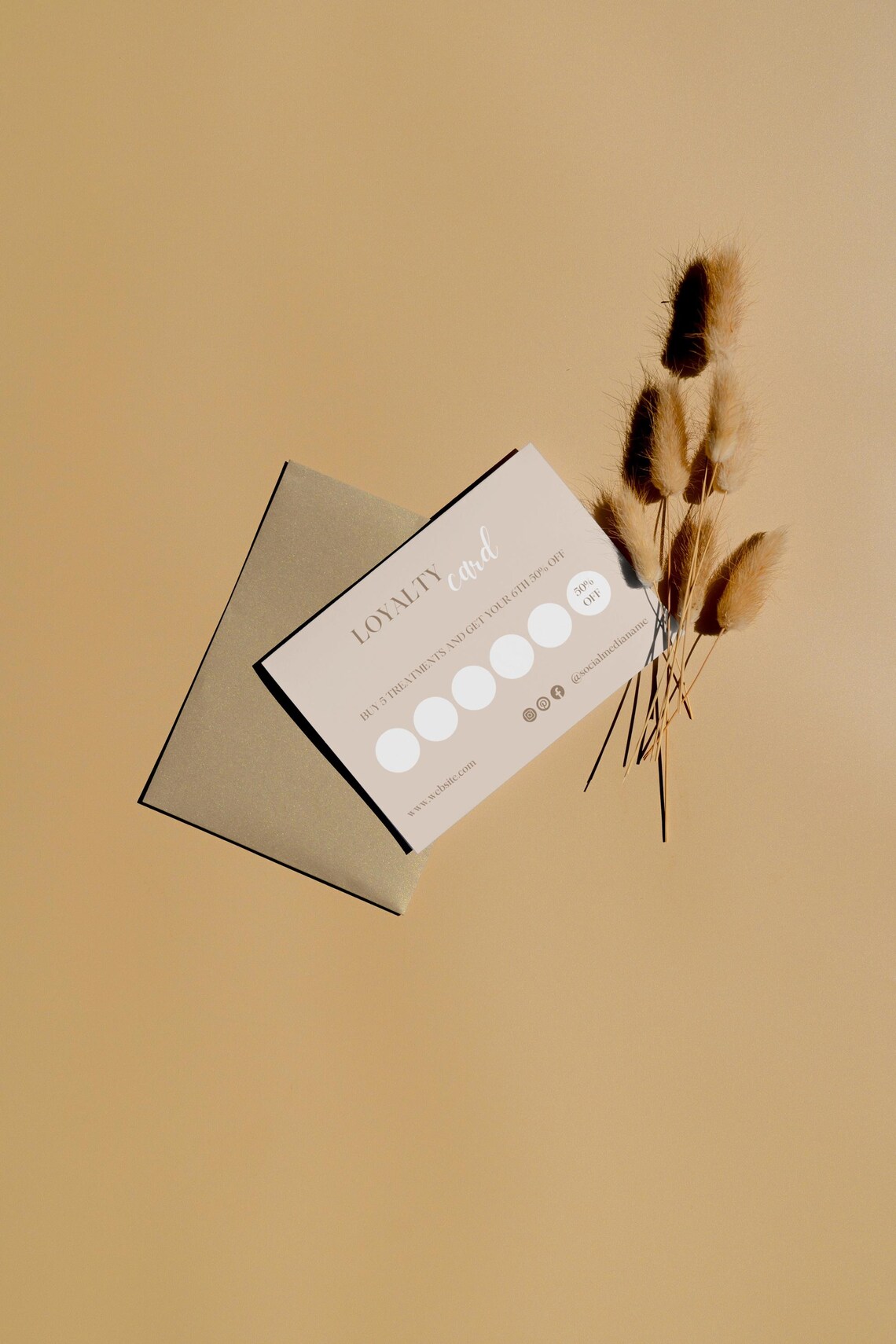 Editable Loyalty Card Template, Printable Rewards Card Design, Salon ...