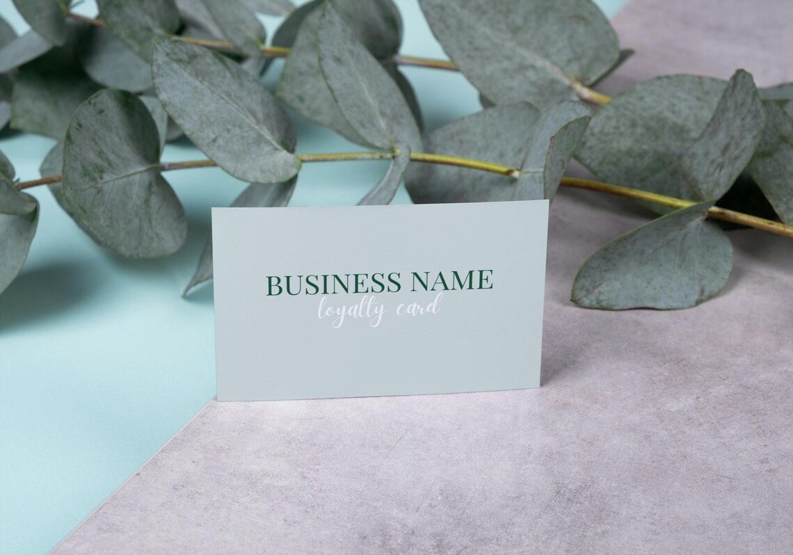 Green Loyalty Business Card, Beauty Loyalty Cards, Points Card ...