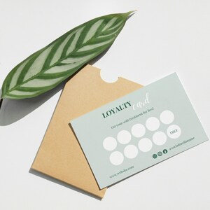 Green Loyalty Business Card, Beauty Loyalty Cards, Points Card ...