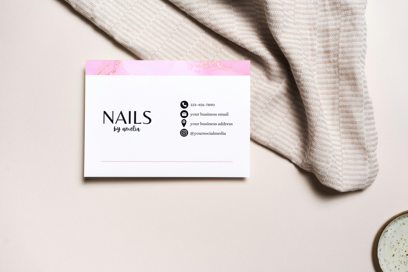 Nail Business Card, Nail Tech Business Card, Designed Beauty Card for ...