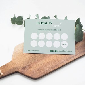 Green Loyalty Business Card, Beauty Loyalty Cards, Points Card ...