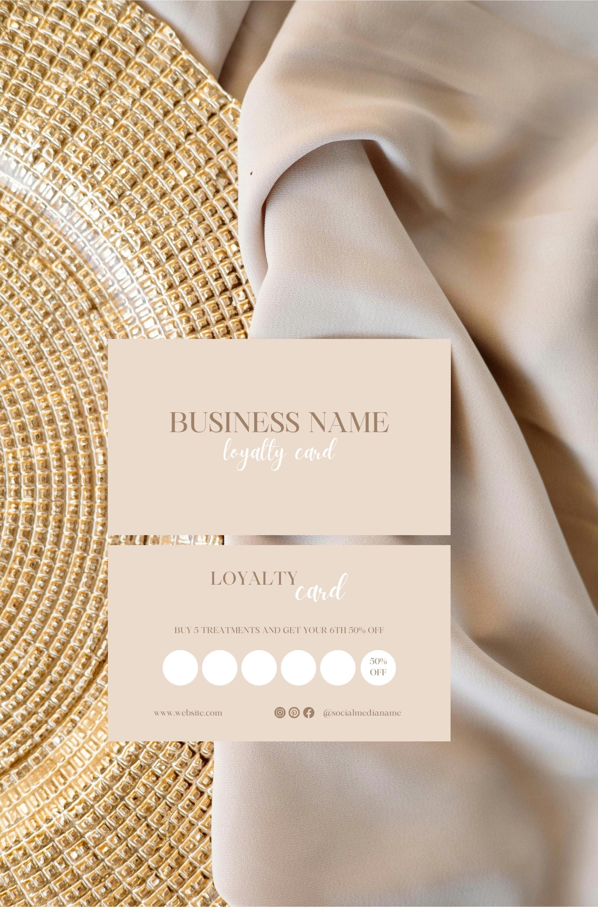 Editable Loyalty Card Template, Printable Rewards Card Design, Salon ...
