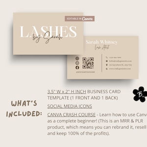 Lash Business Card, Lash Tech Business Cards, Diy Lash Artist Business ...